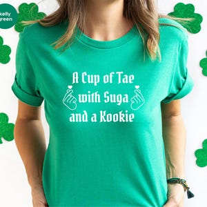 A Cup of Tae With Suga and A Kookie Shirt, K-drama Fandom Clothing, BTS ...