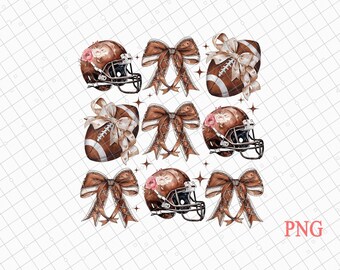 Coquette Football Png, Football Bow Png, Football Png, Game Day, Fall ...