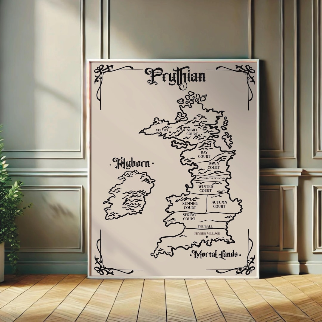 ACOTAR Map-inspired Wall Art Perfect Gifts for Bookish and Booktok Fans ...