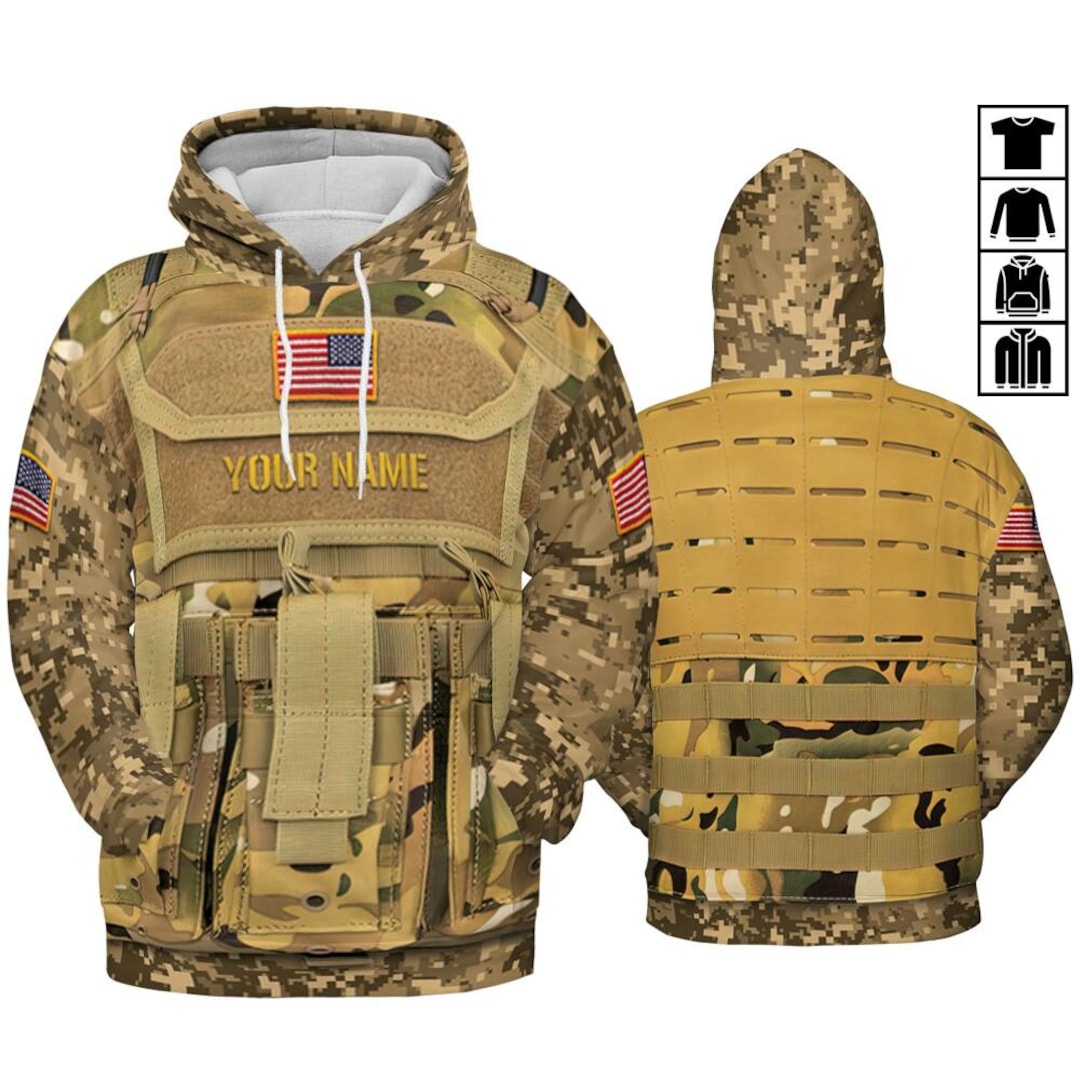 Personalize Costume Army Tactical Vest Green. US Army Hoodie, Military ...