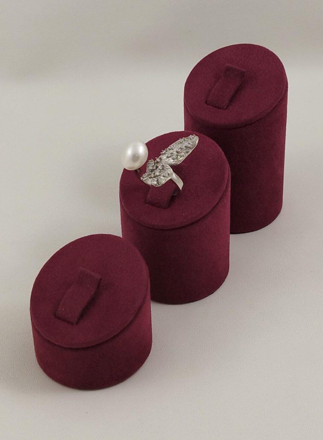 Velvet Ring Display, Store Display, Jewelry Blocks, 3 Ring Display ...