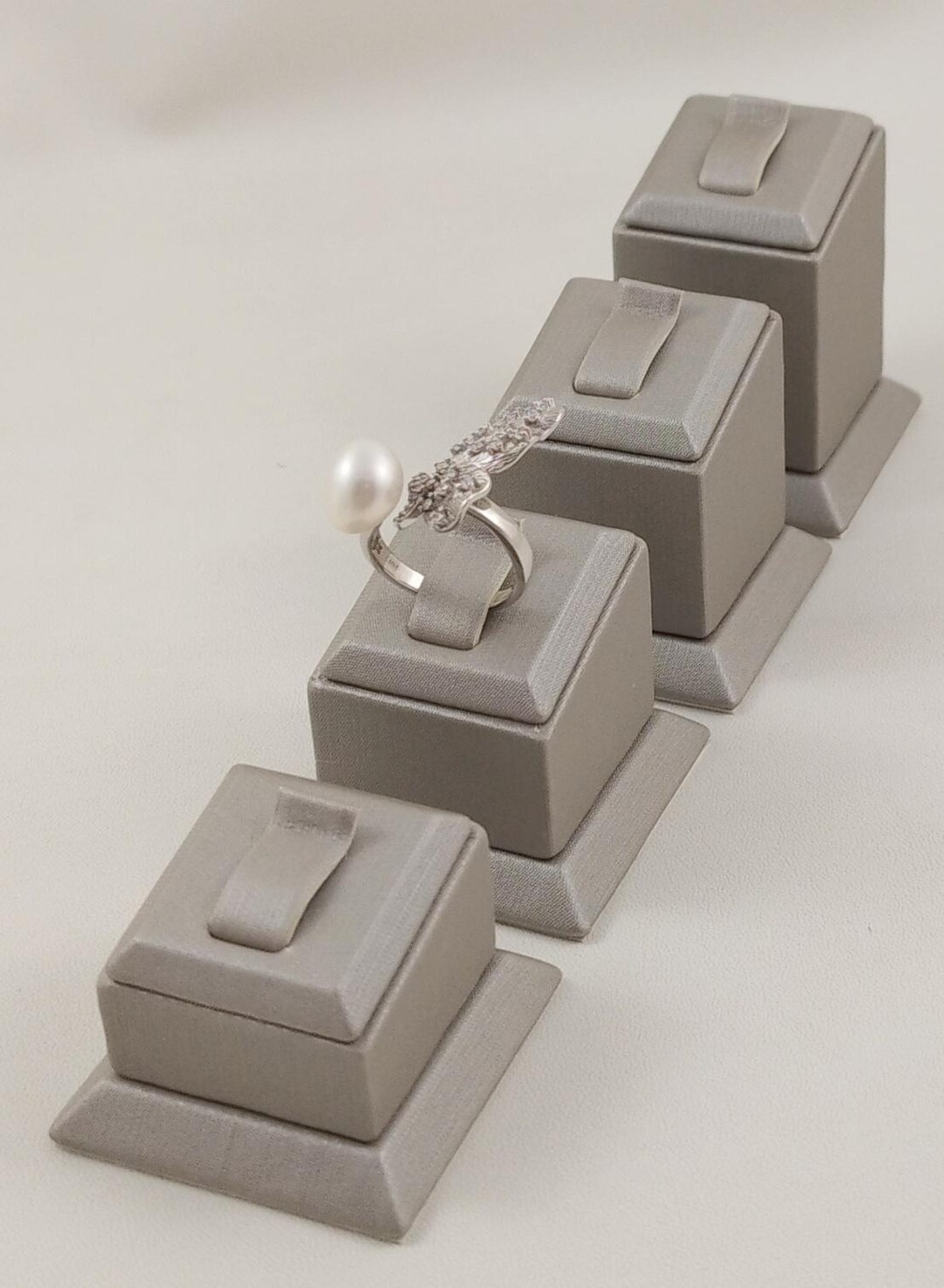 Silk Effect Eco-leather Ring Display Stand: Jewelry Organizer - Etsy