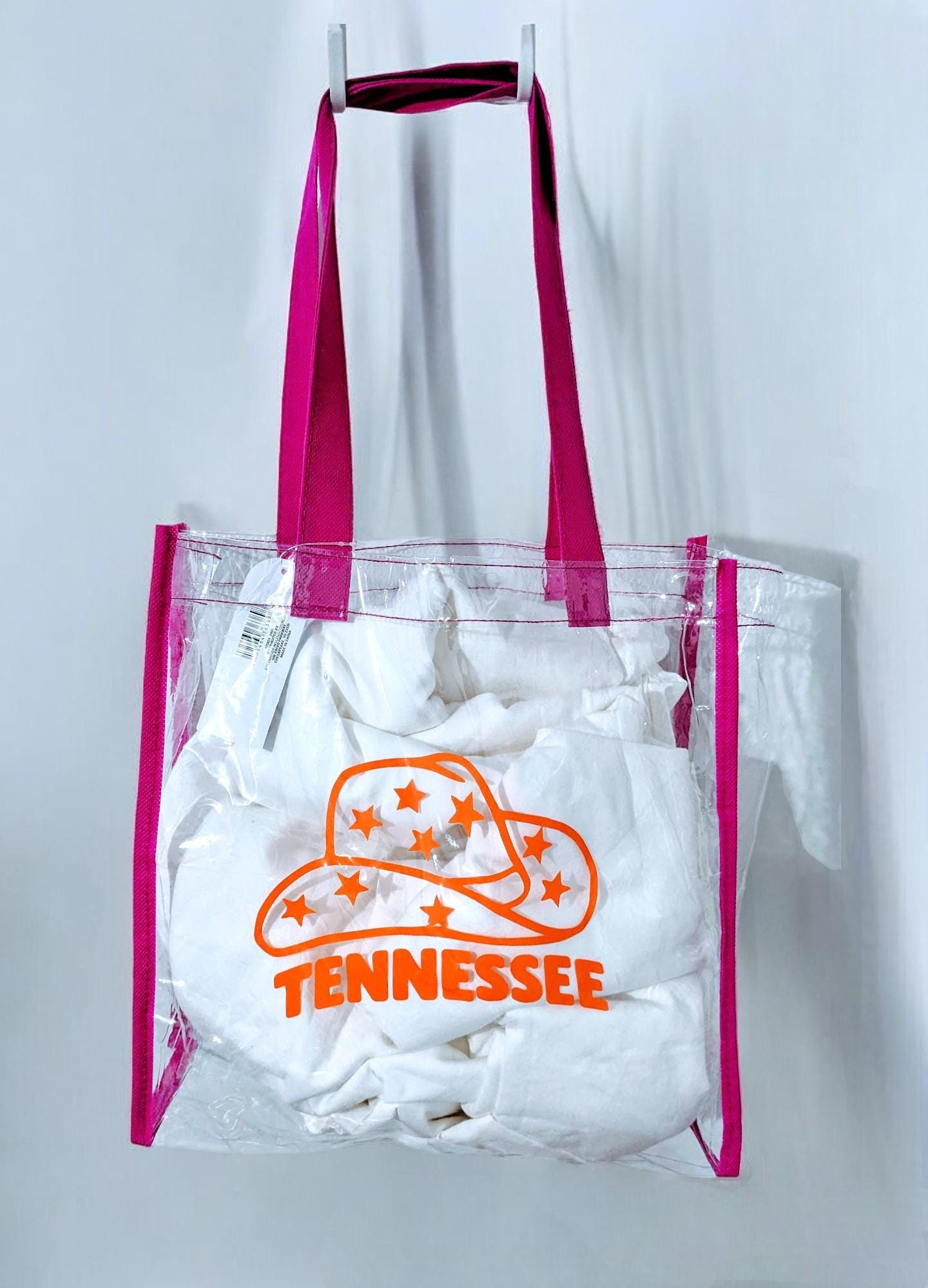 Custom Clear Vinyl Stadium / Concert Bag Dual-sided Cowgirl Tennessee ...
