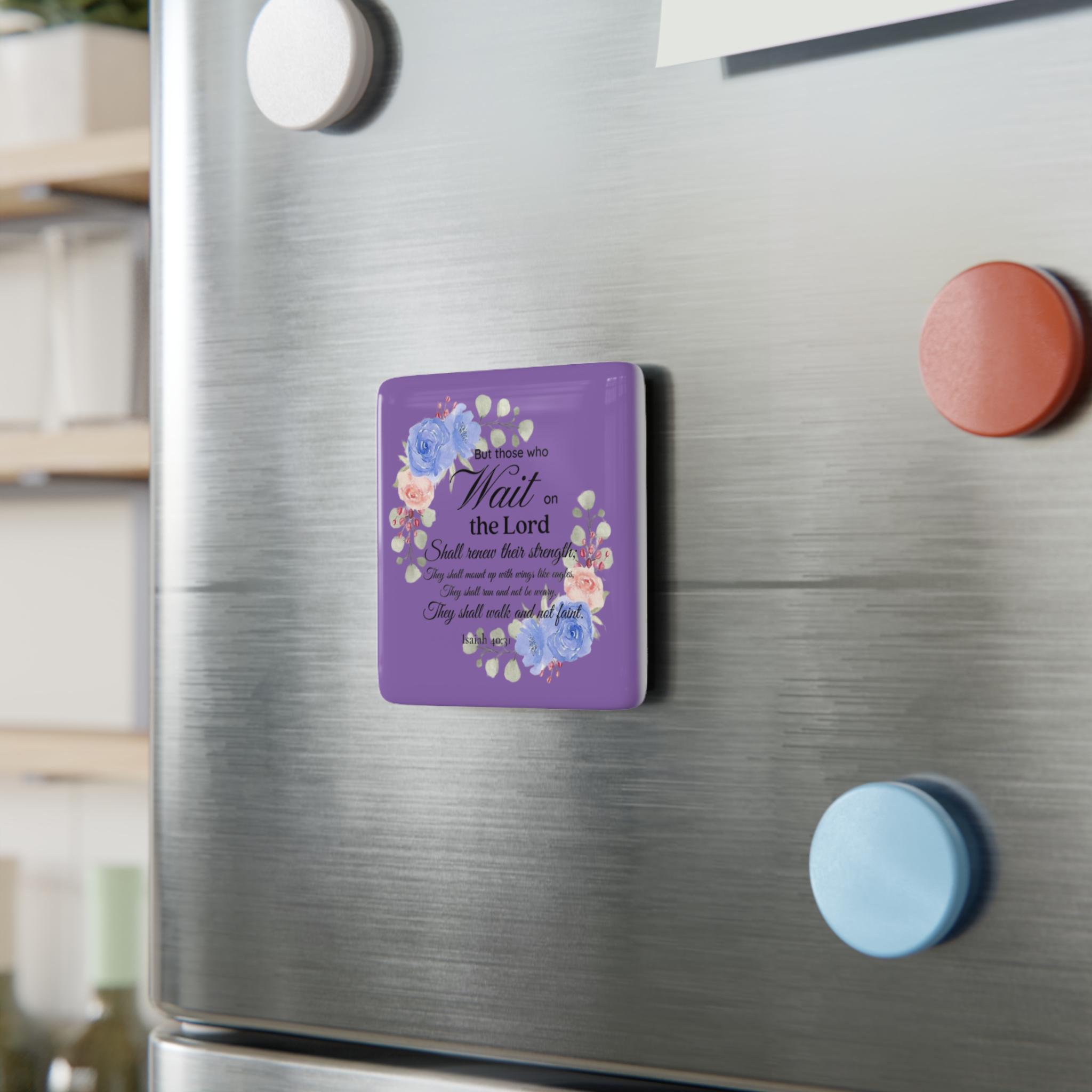 Christian Bible Verse Porcelain Magnet, Square, Religious Fridge Decor ...