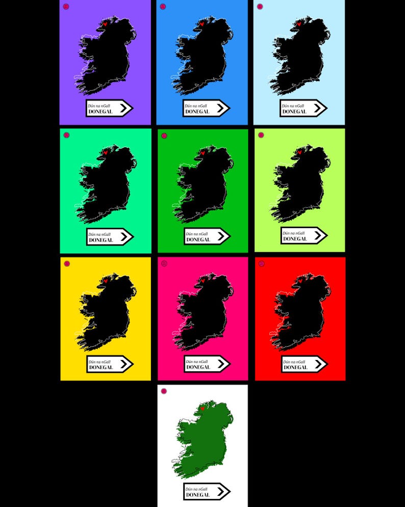 DIGITAL PRINT- Custom Irish County Map Poster - Print of Ireland- GRMA ...