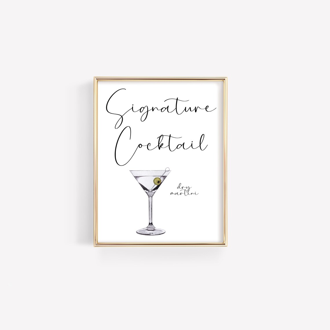 Printable Signature Cocktails Sign, Editable Signature Cocktails Sign ...