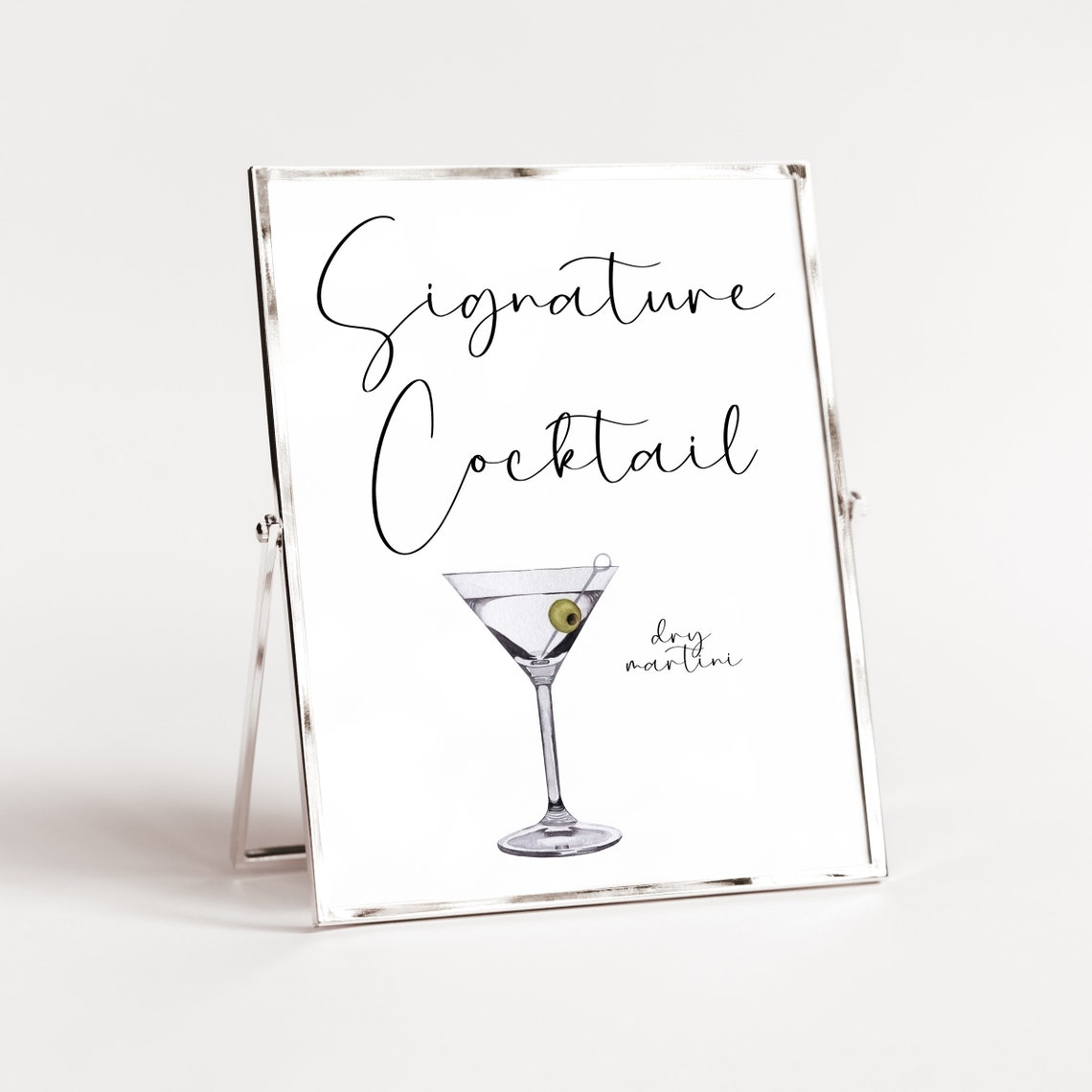 Printable Signature Cocktails Sign, Editable Signature Cocktails Sign ...