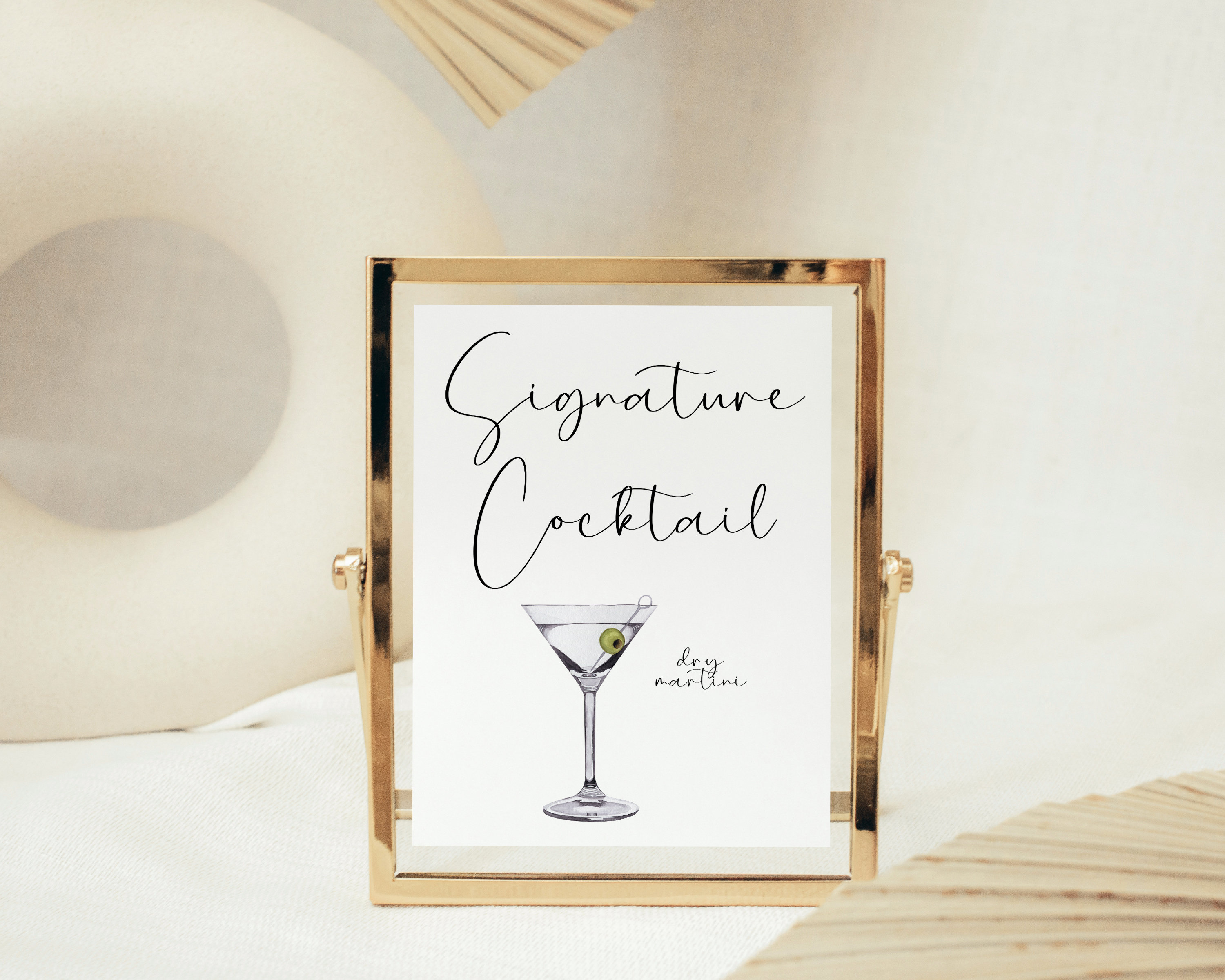 Printable Signature Cocktails Sign, Editable Signature Cocktails Sign ...