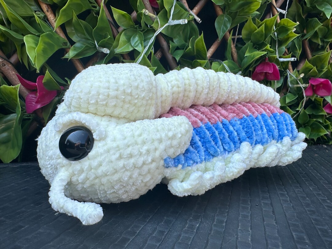 Handmade Medium Crochet Transgender Pride Trilobite Plushie Amigurumi ...