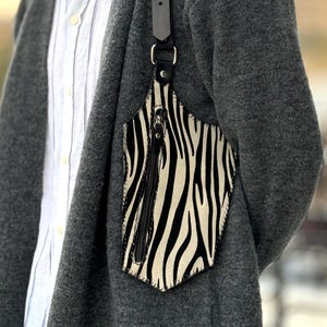 Zebra - Leopard Print Leather Shoulder Holster Bag, Leather Festival ...