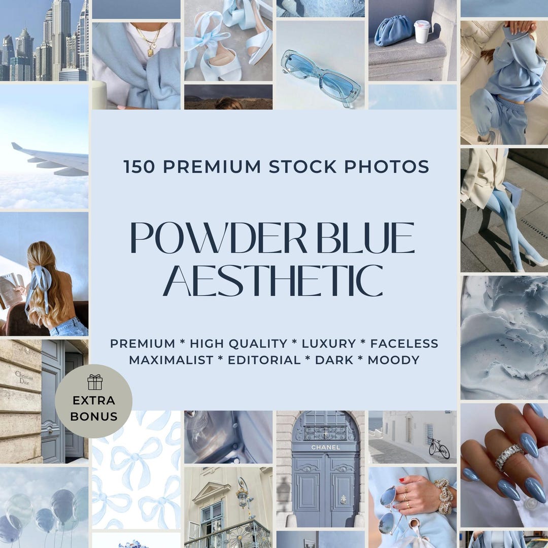 150 Powder Blue Stock Photos: Instagram & Social Media Templates - Etsy