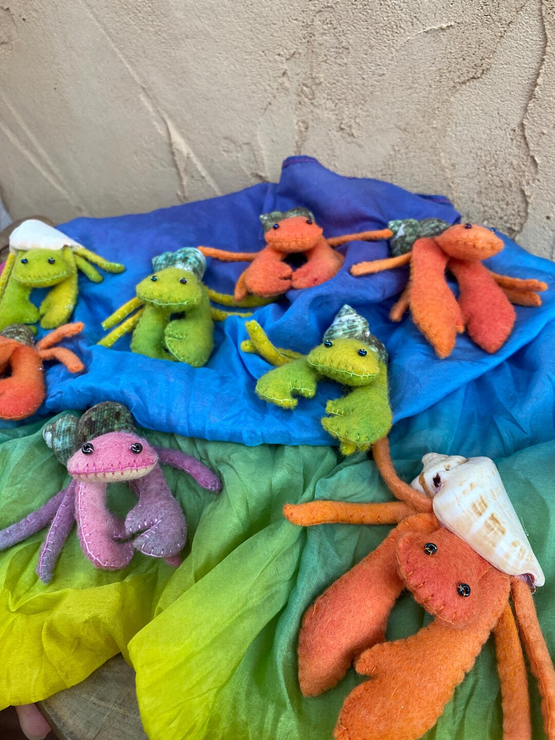 Scuttle Crab With Star Fish Gift Pack- Hermit Crab- Star Fish- Felt Toy ...
