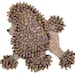 CHAMPAGNE POODLE Beaded Miniature Keepsake Dog Pin Pendant Bead ...