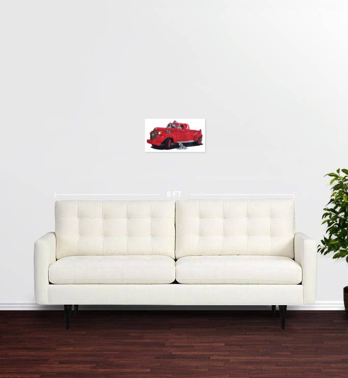 Beaded Fire Truck Wall Art: 1943 Chevy, Bead Embroidery - Etsy