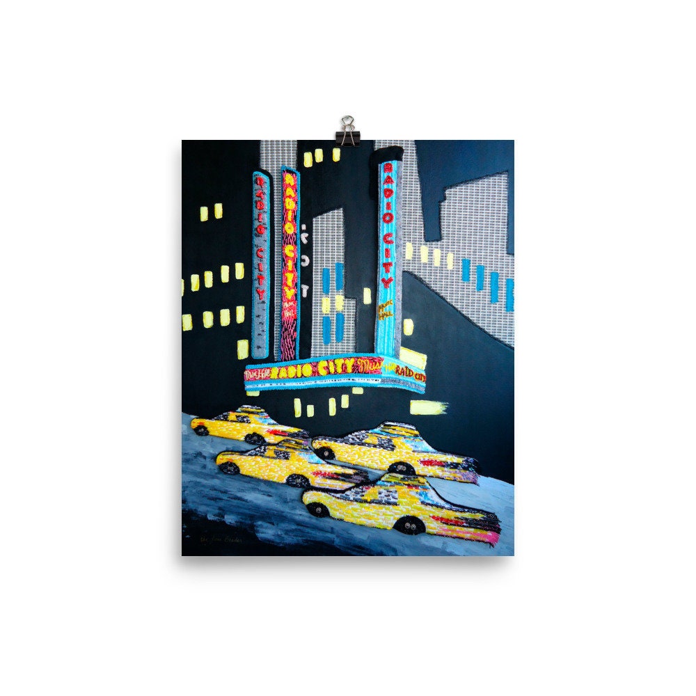 Radio City NYC New York City Theatre Rockettes Art Print Photo Paper ...