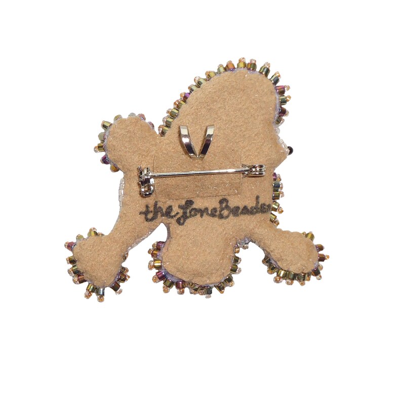 CHAMPAGNE POODLE Beaded Miniature Keepsake Dog Pin Pendant Bead ...