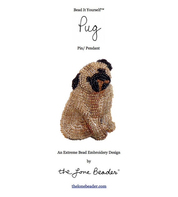 Set of 2 PDF Files: PUG Dog Pin Beading Pattern Intro to - Etsy