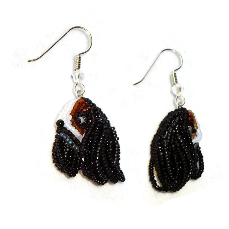 Cavalier KING CHARLES SPANIEL Beaded Dog Art Sterling Silver Drop ...