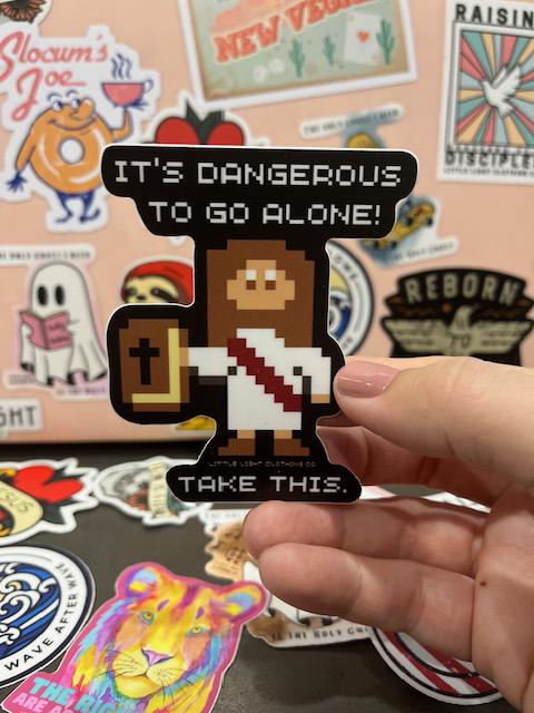 Its Dangerous 8-bit Jesus Vinyl Sticker for Nerdy Christians - Etsy