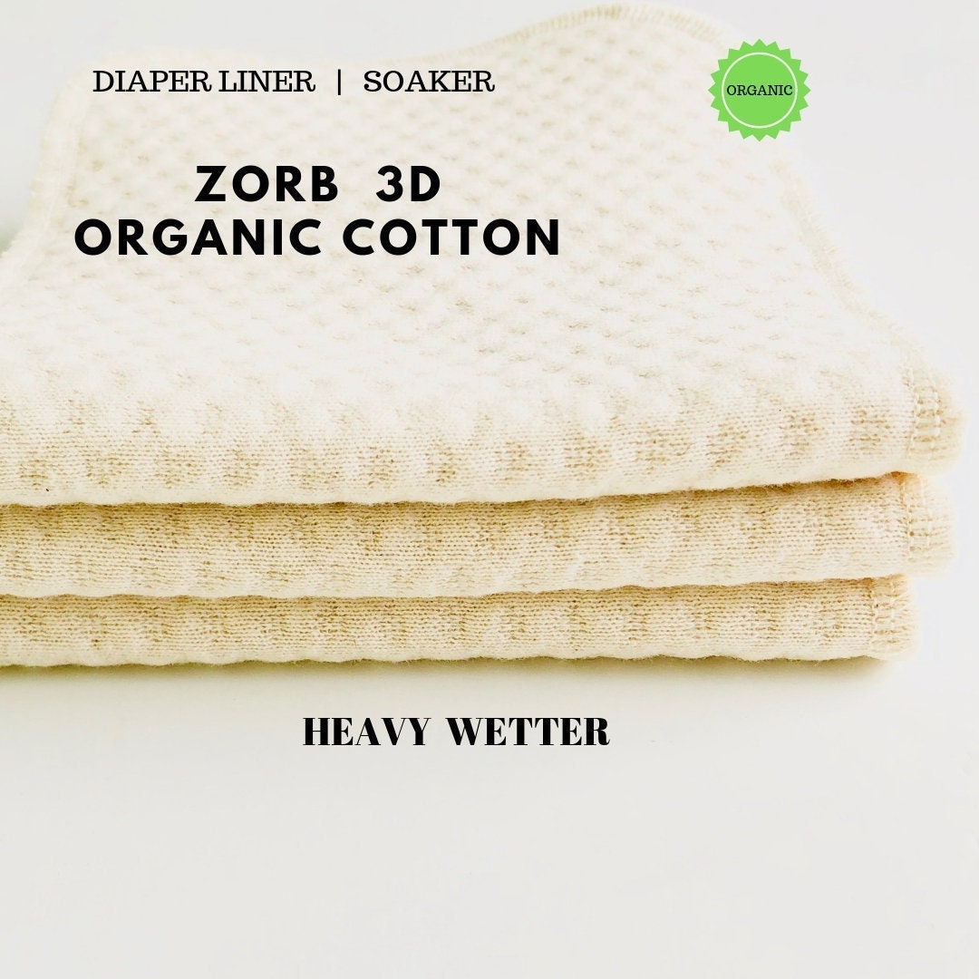 3D ZORB Organic Cotton Dimple Heavy Wetter Diaper Liners Soakers ...