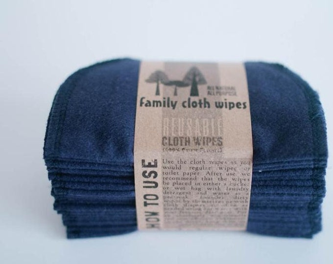 Cloth Wipes - Reusable Flannel Wipes - Double Layer - Choose Your Size ...