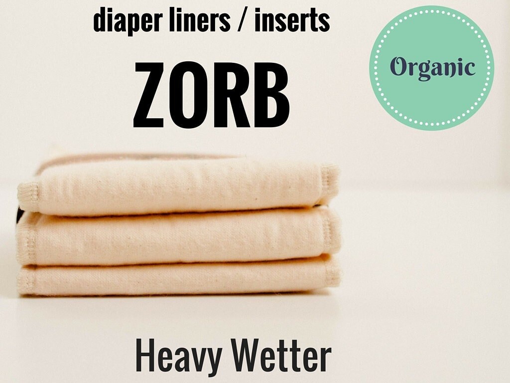 Organic Heavy Wetter Zorb Diaper Liners Soakers Doublers Cloth Diaper ...