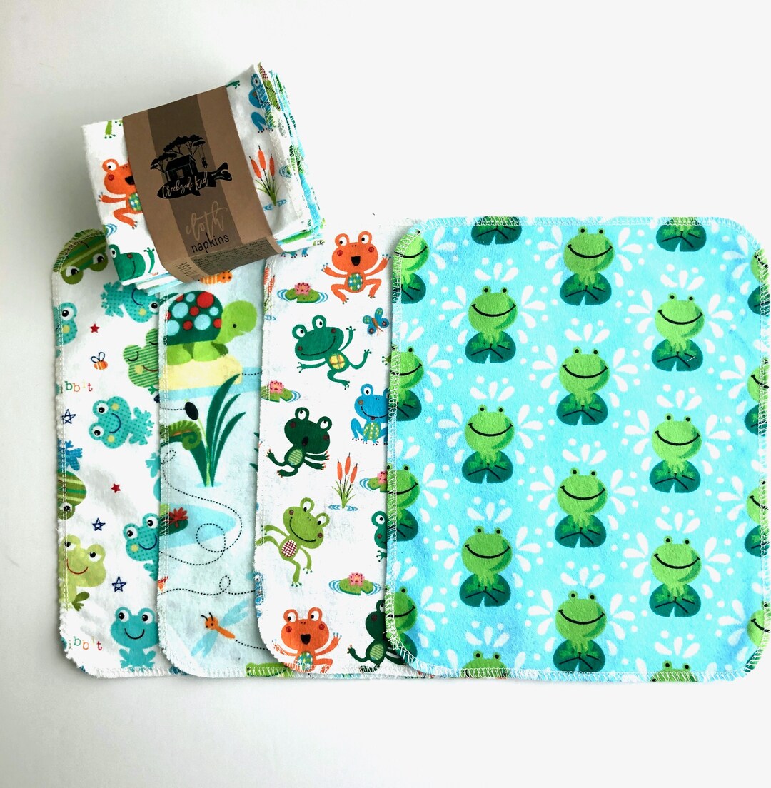 Unpaper Towels Cloth Napkins 12 - Frogs - 10" X 12" 1 Ply Zero Waste - Etsy