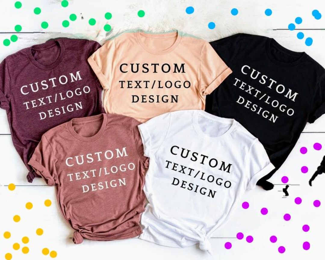 Custom Text Logo T-shirts, Custom Bulk Order, Personalized Custom ...