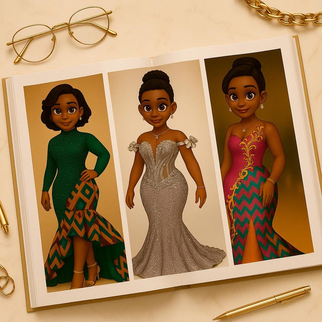 Digital Fashion Catalog African Couture Art Printable | Kukxprints ...
