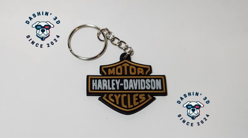 Harley Davidson Keychain Motorcycle Keychain 3D Printed - Etsy