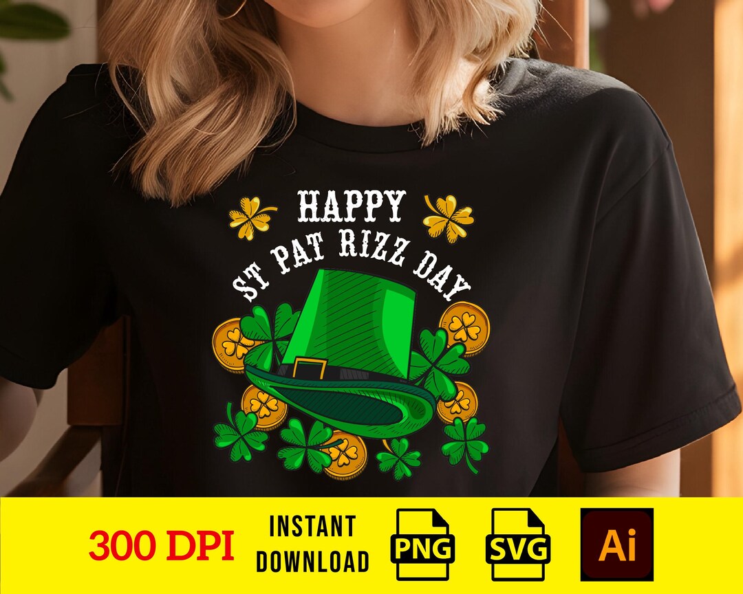 Happy St Pat Rizz Day PNG SVG, Gen Z Slang Rizz, St. Patrick Day Irish ...