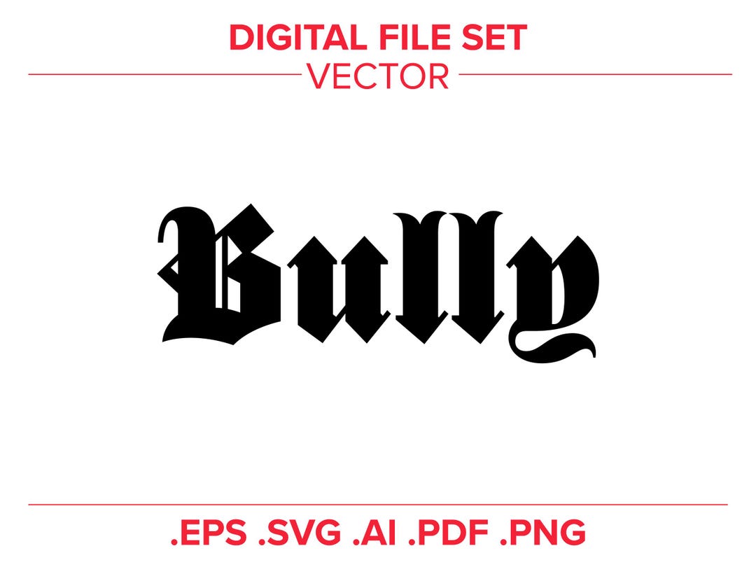 Kanye West Bully Vector Logo Files: SVG, EPS, PNG (digital Download) - Etsy