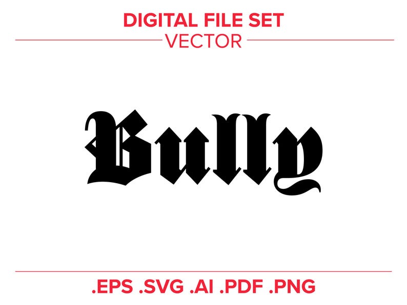 Kanye West Bully Vector Logo Files: SVG, EPS, PNG (digital Download) - Etsy