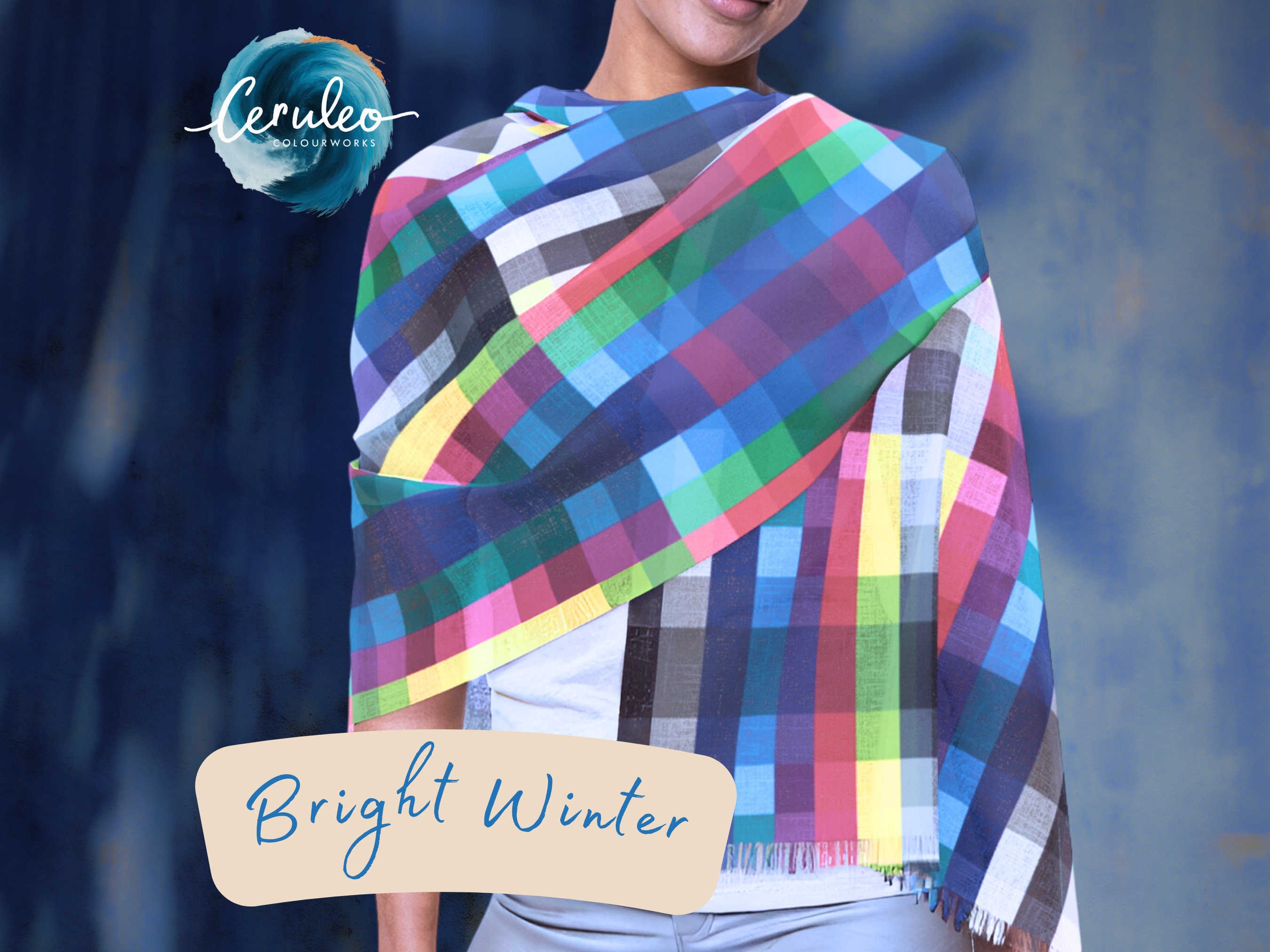 Bright Winter Seasonal Color Palette Scarf (seasonal Colour Analysis ...