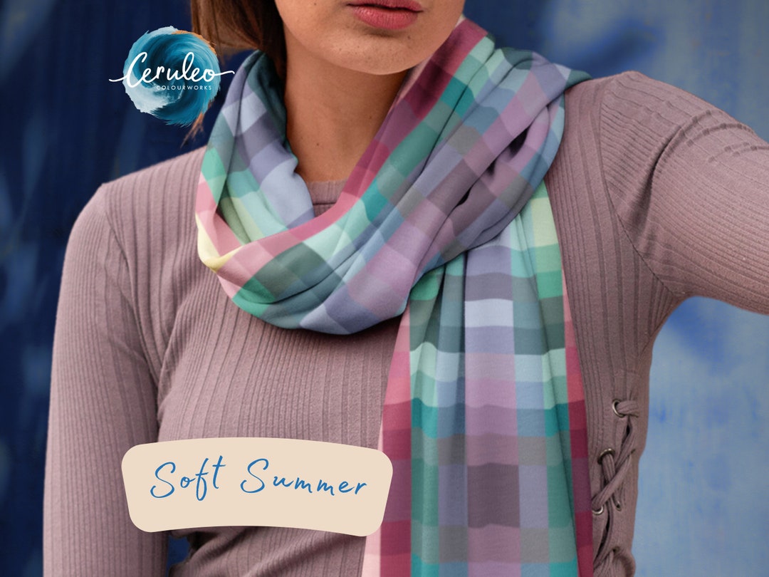 Soft Summer Seasonal Color Palette Scarf - Seasonal Colour Analysis - Etsy