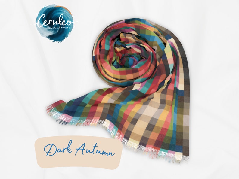 Dark Autumn Seasonal Color Palette Scarf - Seasonal Colour Analysis - Etsy