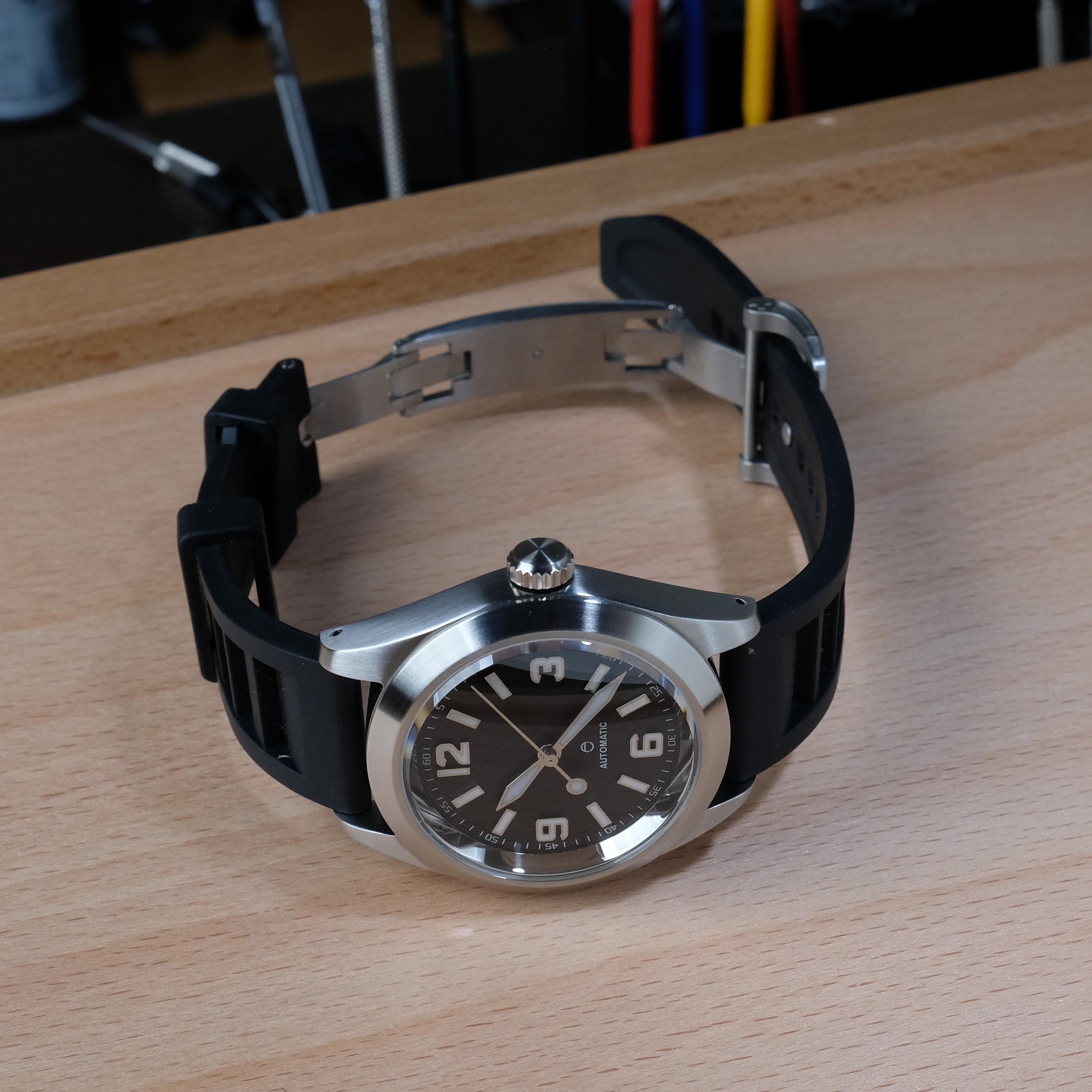 Custom Built Pilot/field Watch With Silicone Strap and BGW9 Lume - Etsy