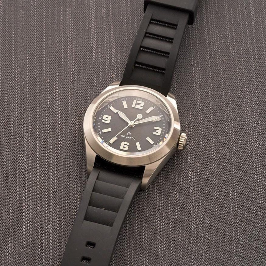 Custom Built Pilot/field Watch With Silicone Strap and BGW9 Lume - Etsy