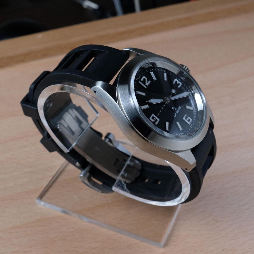 Custom Built Pilot/field Watch With Silicone Strap and BGW9 Lume - Etsy