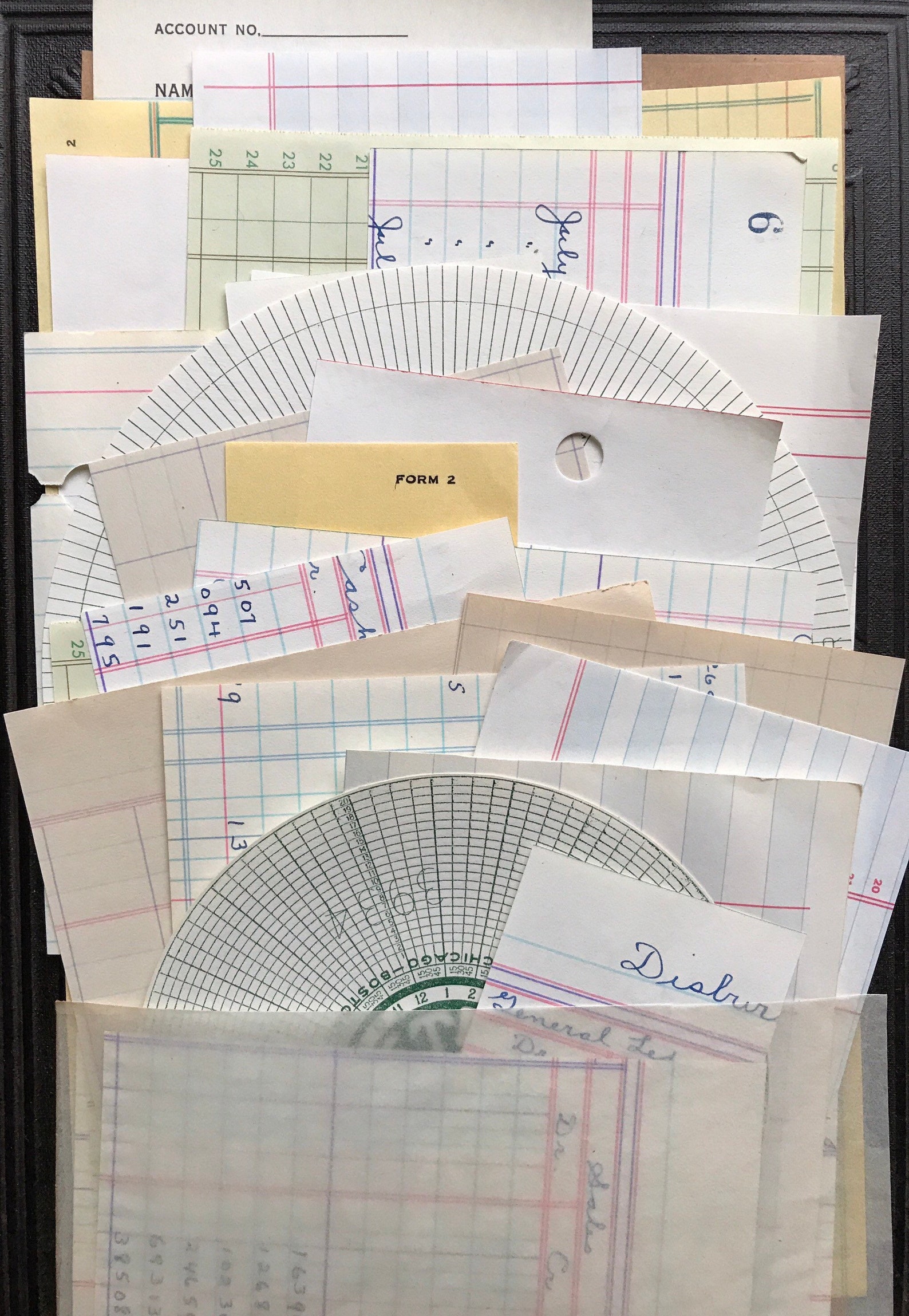 Vintage Ledger Graph Office Paper Scrap Pack Junk Journal | Etsy