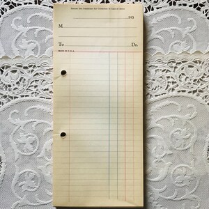 12 Vintage 1930s Invoice Ledger Statement Pages Papers Junk Journal ...