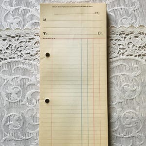 12 Vintage 1930s Invoice Ledger Statement Pages Papers Junk Journal ...