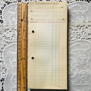 12 Vintage 1930s Invoice Ledger Statement Pages Papers Junk Journal ...