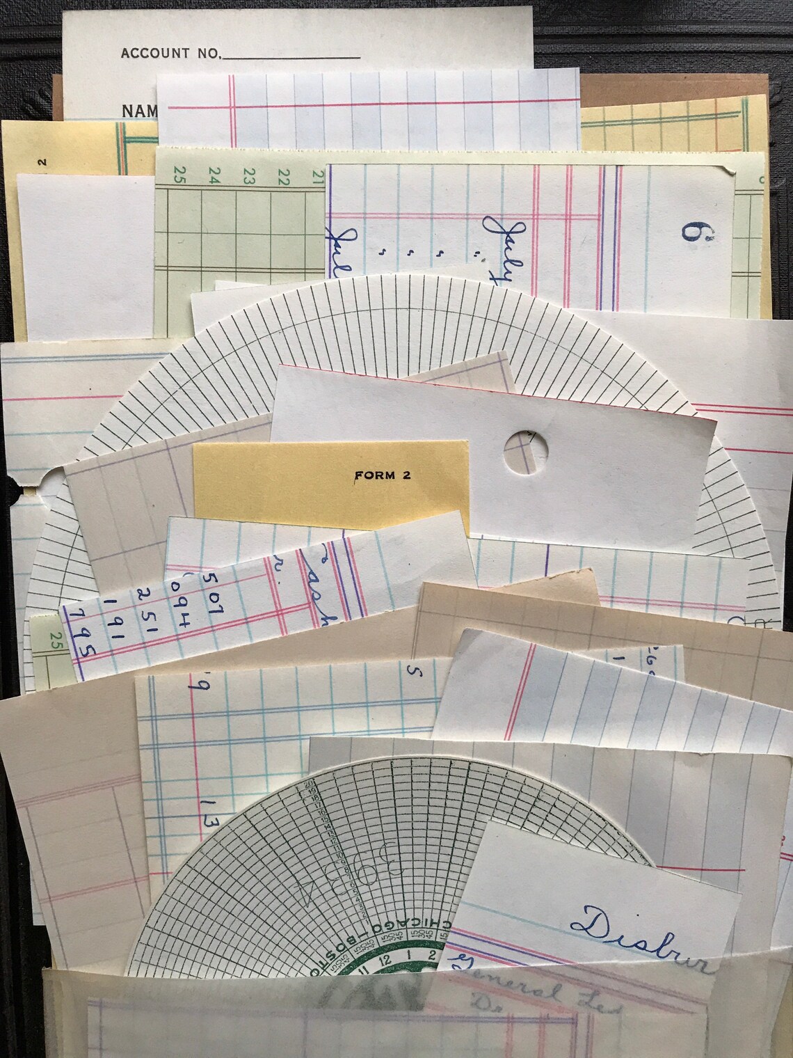 Vintage Ledger Graph Office Paper Scrap Pack Junk Journal | Etsy