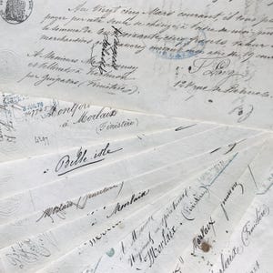 Eight Antique French Promissory Notes Vintage Paper Receipts Lot ...