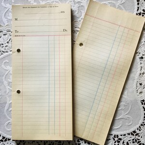 12 Vintage 1930s Invoice Ledger Statement Pages Papers Junk Journal ...