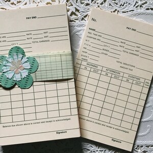 32 Vintage Office Time Cards Junk Journal Pack Scrapbook Altered Art ...