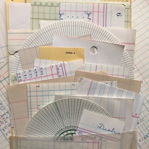 Vintage Ledger Graph Office Paper Scrap Pack Junk Journal | Etsy