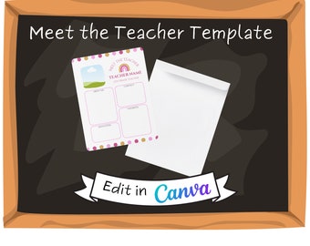 Simple Blush Pink Meet the Teacher Template - Etsy