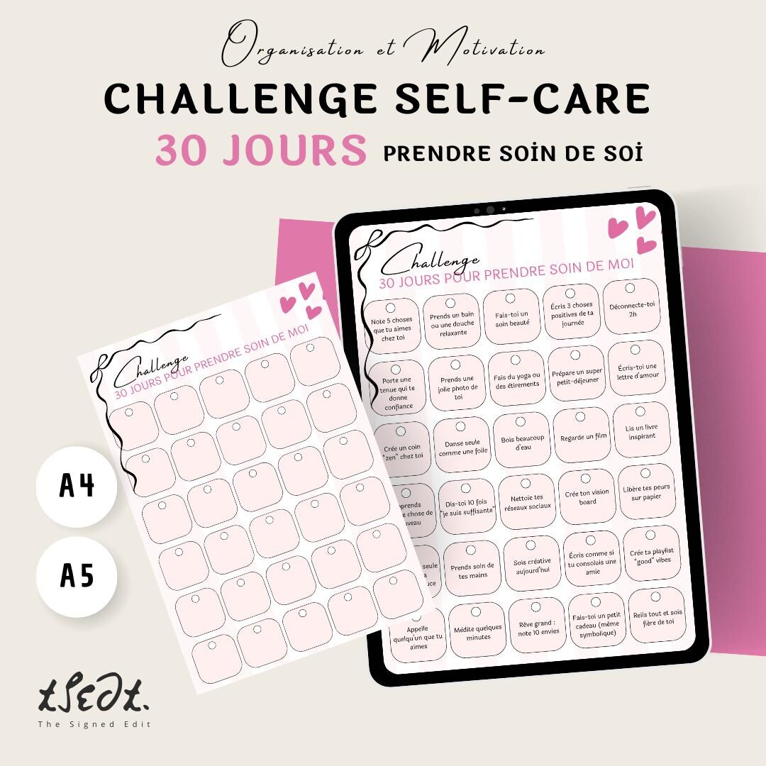 30 Day Self-care Challenge PDF – Wellness Challenge to Download and ...